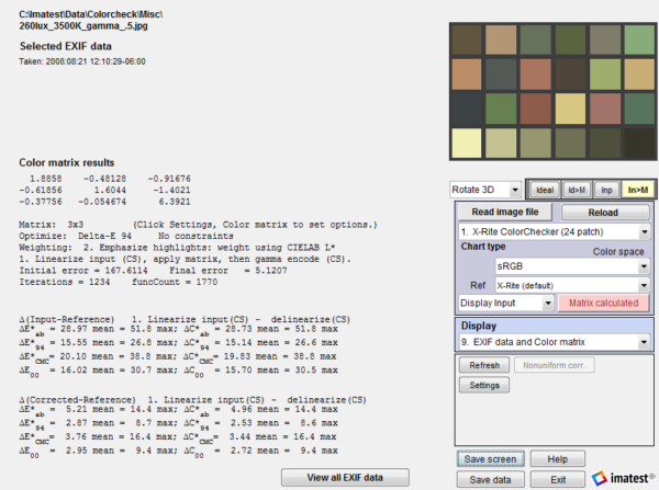 Color Correction Matrix (CCM) | Imatest
