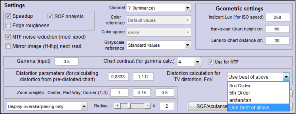 SFRplus Distortion and Field of View measurements | Imatest