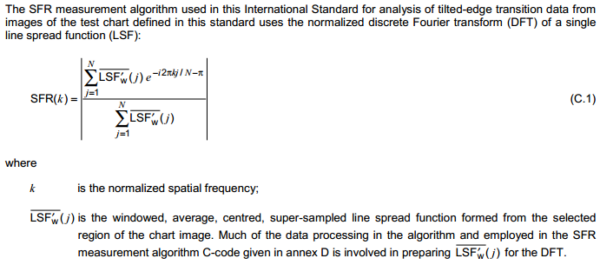 LSF correction factor for slanted-edge MTF measurements | Imatest