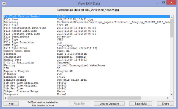 Rename Files using EXIF data | Imatest
