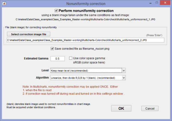 Nonuniformity Correction In Grayscale And Color Chart Modules Imatest