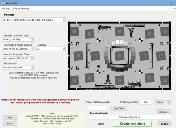SVG Test Charts | Imatest