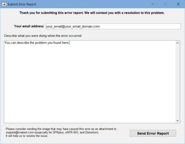 Troubleshooting | Imatest