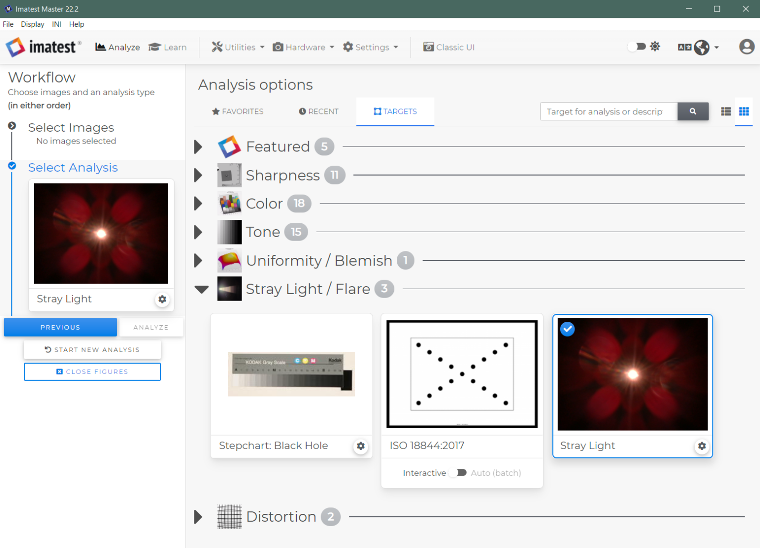 Instructions for Stray Light (Flare) Analysis in Imatest | Imatest