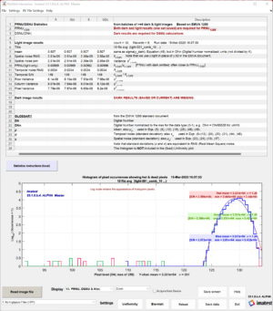 Flatfield statistics based on EMVA-1288 | Imatest