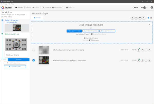 Arbitrary Charts Distortion Correction | Imatest