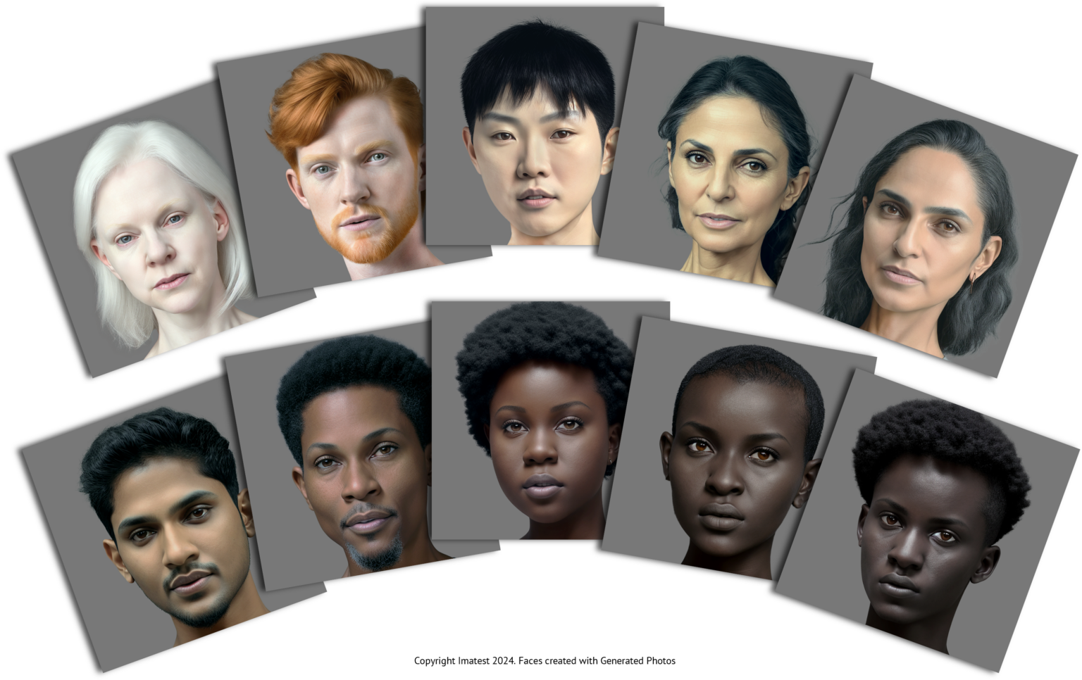 Diverse Skin Tone Face Targets (Set of 10) | Imatest